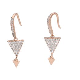 Paar Ohrhaken Smart Jewel "Ohrhaken mit wei&szlig;en Zirkoniasteinen, ros&eacute; vergoldet, Silber 925", rosa (ros&eacute; vergoldet), Ohrringe, Damen, Silber 925 (Sterlingsilber), Paar Ohrhaken