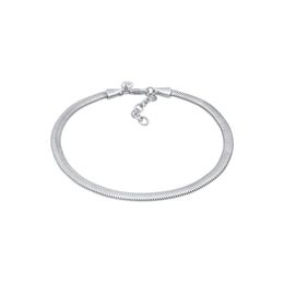 Fu&szlig;kette Elli Premium "Fu&szlig;schmuck Schlangenkette Flach Elegant 925 Silber" Gr. 22, silber, Fu&szlig;ketten, Damen, Silber 925 (Sterlingsilber), Fu&szlig;kette