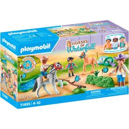 Konstruktions-Spielset Playmobil "Ponyturnier (71495), Horses of Waterfall", bunt, Spielbausteine, Kinder, Kunststoff, Konstruktions-Spielset, Made in Europe
