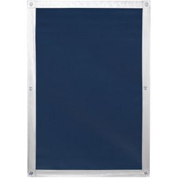 Dachfensterrollo LICHTBLICK ORIGINAL "Haftfix Hitzeschutz Abdunkelung" Gr. 1, blau, B:47cm H:97cm, Polyester, Rollos, Dachfensterrollo, mit Thermobeschichtung, mit Saugnapf