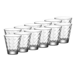 Glas Leonardo "Trinkgl&auml;ser Optic 215 ml 12er Set transparent", bunt (transparent), 12 tlg., Glas, Trinkgef&auml;&szlig;e, Glas