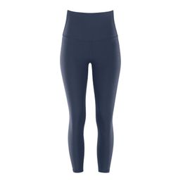 Leggings WINSHAPE "7/8-Tights HWL317C", Damen, Gr. L, Normalgr&ouml;&szlig;en, grau (anthrazit), 85% Polyester, 15% Elasthan, Hosen Leggings, mit V-Shape Applikation und Core-Bund