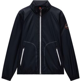 Windbreaker Napapijri "A-CLOUDY 041 BLACK", Herren, Gr. S, schwarz (schwarz 041), Web, Obermaterial: 100% Polyamid, unifarben, regular fit normal, Rundhals, eingesetzt elastischer Bund, Jacken Windbreaker, Mit Markenlabel von Napapijri im R&uuml;cken und auf dem &Auml;rmel