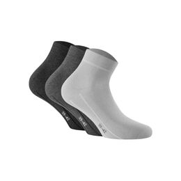 Sneakersocken Rohner Socks "Socken Sneaker Plus 3er Pack 3er Pack", Damen, Gr. 43-46, grau, Obermaterial: 75% Baumwolle CO. 23% Polyamid PA. 2% Elasthan EL., Socken Sneakersocken