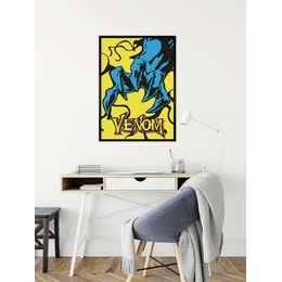 Wandbild Komar "Marvel Venom Colourful Claw", gelb (farbe bild(er): blau,gelb), Disney, 1 Stk., Vlies, Bilder, Wandbild, 40 x 50 cm (Breite x H&ouml;he) - Kinderzimmer, Dekoration