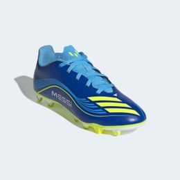 Fu&szlig;ballschuh adidas Performance "F50 MESSI CLUB KUNSTRASEN NEUERER GENERATION, HART- UND ASCHENPL&Auml;TZE", Kinder, Gr. 37, royal blau, solar gelb, semi blau burst, Synthetik, Schuhe Fu&szlig;ballschuh, geeignet f&uuml;r Rasen- und Kunstrasenpl&auml;tze, f&uuml;r Kinder & Jugendliche