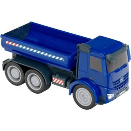 Spielzeug-Kipper klein "Mercedes-Benz AROCS", blau, Spielzeugfahrzeuge, KinderB:12cm H:15cm T:32cm, Kunststoff, Spielzeug-Kipper, B:12cm H:15cm T:32cm