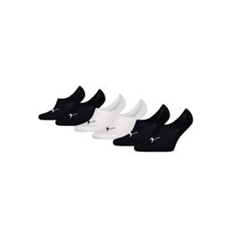 F&uuml;&szlig;linge Puma "Socken 6er Pack", Damen, Gr. 43-46, schwarz (schwarz, wei&szlig;), Obermaterial: 78% Baumwolle CO. 18% Polyester PES. 3% Elasthan EL. 1% Polyamid PA., Socken F&uuml;&szlig;linge