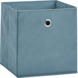 Aufbewahrungsbox zeller PRESENT, blau, B:28cm H:28cm T:28cm, Vlies, Aufbewahrungsboxen, Aufbewahrungsbox, faltbar und schnell verstaut