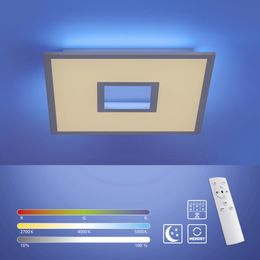 JUST LIGHT LED Deckenleuchte "RECESS", wei&szlig;, 1, 1 Stk., Leuchten, dimmbar &uuml;ber Fernbedienung, LED Deckenleuchte