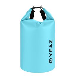 Packsack YEAZ "Wasserfester Packsack 40L ISAR", Damen, Gr. 40, blau (hellblau), Obermaterial: 100% PVC PVC., Taschen Packsack