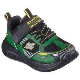 Sneaker Skechers "SKECH TRACKS-TRACTOR-TRONIX, John Deere", Jungen, Gr. 23, gr&uuml;n (gr&uuml;n, schwarz), Lederimitat, Textil, kontrastfarbene Details, Schuhe Sneaker, Klettschuh im John Deere Design, Gr&ouml;&szlig;enschablone zum Download