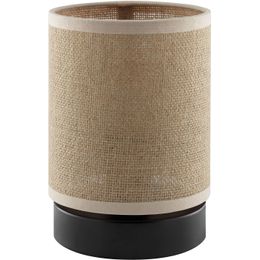 OTTO HOME Tischleuchte "Mikka", beige (natur schwarz), 1, &Oslash; 13cm H: 175cm, 1 Stk., Leuchten, mit Leinenstoffschirm, H&ouml;he 17,5 cm, &Oslash; 13 cm, Tischleuchte