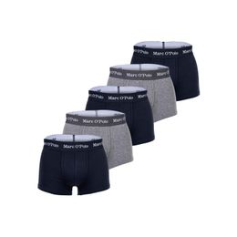 Marc O'Polo Boxershorts MARC O'POLO "Boxershort MEN&iquest;S TRUNK 5P 5er Pack", Herren, Gr. XL, blau (blau, grau), Obermaterial: 95% Baumwolle CO. 5% Elasthan EL., Unterhosen Boxershorts