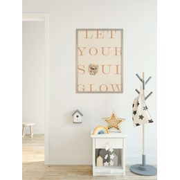 Wandbild Komar "Disney Lilo and Stitch Soul Glow", beige (farbe bild(er): beige), Disney, 1 Stk., Vlies, Bilder, Wandbild, 30 x 40 cm (Breite x H&ouml;he) - Kinderzimmer, Dekoration