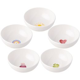 Villeroy & Boch Schale VILLEROY & BOCH "M&uuml;slischalen Sending Love With Love &oslash; 16,9 cm 5er Set bunt", bunt, Sch&uuml;sseln, Schale