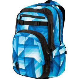 Schulrucksack Nitro "Chase", M&auml;dchen, Gr. B/H/T: 37cm x 51cm x 23cm, blau (geo ocean), Polyester, Rucks&auml;cke Schulrucksack, Alltagsrucksack, Rucksack f&uuml;r Freizeit, Schule, Arbeit und Reise
