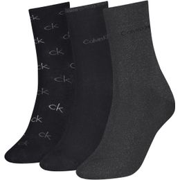 Socken Calvin Klein, Damen, schwarz, Baumwollmischung, normal, Socken Socken