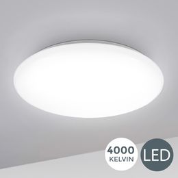 B.K.LICHT LED Deckenleuchte "Leonis", wei&szlig;, 1, &Oslash; 28cm H: 5,5cm, Leuchten, LED Deckenlampe 28cm 12W Wohnzimmer Design-Lampe Leuchte Wei&szlig;, LED Deckenleuchte