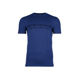 T-Shirt Armani Exchange "T-Shirt 1er Pack", Herren, Gr. XXL, blau (mazarine blau), Obermaterial: 100% Baumwolle CO., Shirts T-Shirt