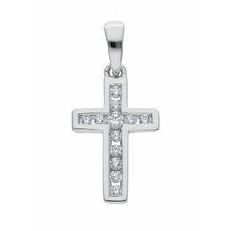 Adelia&acute;s Kettenanh&auml;nger ADELIA&acute;S "925 Silber Kreuz Anh&auml;nger mit Zirkonia", silber, Schmuckanh&auml;nger, Damen, mit Zirkonia, Silber 925 (Sterlingsilber), Kettenanh&auml;nger