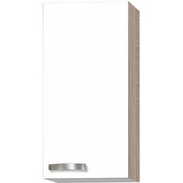 H&auml;ngeschrank Optifit "Faro", wei&szlig; (wei&szlig; matt), B:40cm H:89,6cm T:34,6cm, Schr&auml;nke, H&auml;ngeschrank, mit Metallgriff, Breite 40 cm