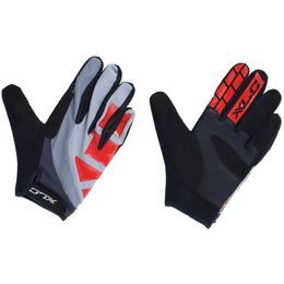 Fahrradhandschuhe Xlc "Langfingerhandschuh Enduro CG-L13" Gr. L, rot (schwarz, grau, rot), Handschuhe, L, Materialmix, Fahrradhandschuhe