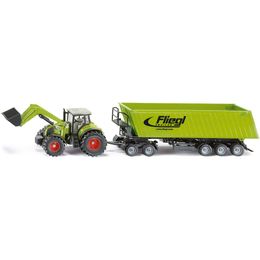Spielzeug-Traktor Siku "Siku Farmer, Claas Axion 850 mit Dolly und Muldenkipper (1949)", gr&uuml;n, Spielzeugfahrzeuge, KinderB:6cm H:9cm T:40cm, Spielzeug-Traktor, B:6cm H:9cm T:40cm