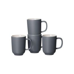 Ritzenhoff & Breker Becher RITZENHOFF & BREKER "Kaffeebecher Jasper 285 ml 4er Set", grau, 4 tlg., Keramik, Trinkgef&auml;&szlig;e, Becher