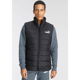 Steppweste Puma "ESS PADDED VEST", Herren, Gr. S, schwarz (Puma schwarz), Taft, Obermaterial: 100% Polyester. Futter: 100% Polyester, unifarben, regular fit normal, Westen Steppweste, mit wattierter F&uuml;llung, wasserabweisendes Gewebe, atmungsaktiv