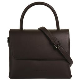 Henkeltasche Bugatti "ILVA", Damen, Gr. B/H/T: 23cm x 18cm x 9cm onesize, braun, Kunstfaser, leicht gl&auml;nzend, unifarben, Taschen Henkeltasche