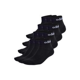 Kurzsocken adidas originals "Socken Linear Cushioned Ankle 12er Pack", Damen, Gr. 37-39, schwarz, Obermaterial: 71% Baumwolle CO. 26% Polyester PES. 2% Elasthan EL. 1% Nylon NY., Socken Kurzsocken