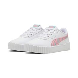 Sneaker Puma "CARINA 3.0 SPACE BELLE PS", M&auml;dchen, Gr. 31, Puma wei&szlig;, pinkscape, Synthetik, Schuhe Sneaker