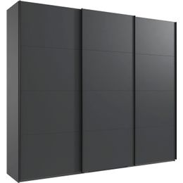 Kleiderschrank wimex "Mugano, Made in Germany, Lieferung bis in Deine Etage und Stellort", schwarz (grafit, griffe schwarz), B:270cm H:236cm T:65cm, Holzwerkstoff, Schr&auml;nke, Kleiderschrank, 3 Schwebet&uuml;ren, gro&szlig;e Gr&ouml;&szlig;en, mit oder ohne Spiegel, Metallgriffe