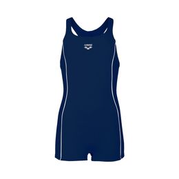 Badeanzug arena "G FINDING JR R f&uuml;r M&auml;dchen", Kinder, Gr. 164 (158), N-Gr, blau (navy, wei&szlig;), Obermaterial: 100% Polyester, Badeanz&uuml;ge Badeanzug, sportlicher Stil, schnell trocknendes Material, UV-Schutz UPF 50+