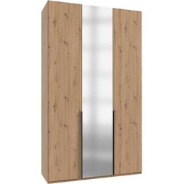 Kleiderschrank wimex "Mugano,in 5 Breiten,2 H&ouml;hen,2 Tiefen, viele Farben, Made in Germany", schwarz (artisan, eiche nachbildung, griffe schwarz), B:135cm H:236cm T:58cm, Holzwerkstoff, Schr&auml;nke, Kleiderschrank, mit langen Griffen aus Metall, mit oder ohne Spiegel