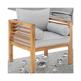 TecTake&reg; Garten-Loungesessel, mit lasiertem Holzgestell, Dicke des Sitzpolsters 12 cm, 72 x 63 x 64,5 cm