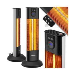 TecTake&reg; Infrarotheizstrahler, 3 Leistungsstufen 500, 1000 und 1500 W, Aluminiumgeh&auml;use, 29 x 29 x 76,5 cm