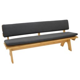 DEGAMO Auflagenset ARIZONA f&uuml;r Bank 4-sitzer 195cm, anthrazit, 2-teilig