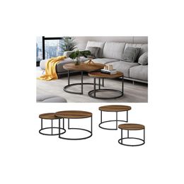VICCO Couchtisch Montreal Holz Marmor-Optik 77 x 40 cm Wohnzimmertisch 2er-Set