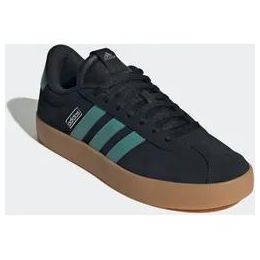 Sneaker Adidas SPORTSWEAR "VL COURT 3.0", Herren, Gr. 44,5, silber (core schwarz, powder teal, silber metallic), Leder, Synthetik, Schuhe Sneaker, inspiriert vom Design des Adidas samba, Topseller