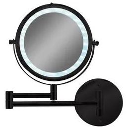 LED-Lichtspiegel Kleine Wolke "Brilliant Mirror", schwarz, B:26cm H:28,5cm T:4cm, Glas, Metall, Spiegel