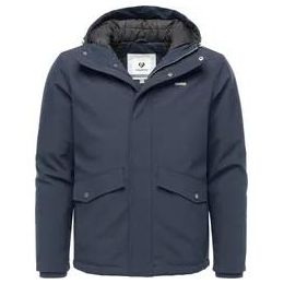 Funktionsjacke Ragwear "Shellis YOUMODO", Herren, Gr. L (52), navy, Softshell, Obermaterial: 96% Polyester, 4% Elasthan. Innenfutter: 100% Polyester. Wattierung: 100% Polyester, gerade h&uuml;ftbedeckend, hoch geschlossener Ausschnitt, &Auml;rmel ohne &Auml;rmelschlitz Rippb&uuml;ndchen, Jacken Funktionsjacke, Wasserdichte Softshelljacke mit Kapuze