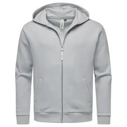 Sweatjacke Ragwear "Natten", Herren, Gr. XXL (56), grau, Material: 70% Baumwolle, 30% Polyester, Basic, l&auml;ssig geschnitten h&uuml;ftbedeckend, hoch geschlossener Ausschnitt, &Auml;rmel ohne &Auml;rmelschlitz B&uuml;ndchen, Sweatjacken Sweatjacke, Weiche Herren Alltagsjacke mit Kapuze