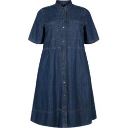 ZIZZI Kleid 'Jkianta' Damen Gr&ouml;&szlig;e 46/48 blue denim Winterkleid