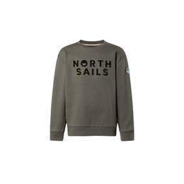 North Sails Sweatshirt Jungen Gr&ouml;&szlig;e 122/128 schlammfarben / wei&szlig;