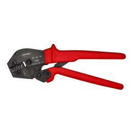 Knipex 97 52 08 Crimpzange auch f&uuml;r Zweihandbedienung mit rutschhemmenden Kunststoff-H&uuml;llen br&uuml;niert 250 mm)