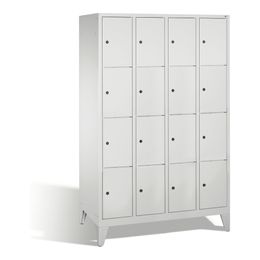 C+P F&auml;cherschrank Classic auf F&uuml;&szlig;en, 16 F&auml;cher, H1850xB1190xT500mm Front Lichtgrau Korpus Lichtgrau ; C + P M&ouml;belsysteme (8010-404|S10009)