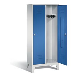 C+P Garderobenschrank Classic, H1850xB810xT500mm, Front Enzianblau, Korpus Lichtgrau (8010-22) ; C + P M&ouml;belsysteme (8010-22|S10002)