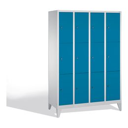 C+P F&auml;cherschrank Classic auf F&uuml;&szlig;en, 12 F&auml;cher, H1850xB1190xT500mm Front Lichtblau Korpus Lichtgrau ; C + P M&ouml;belsysteme (8010-403|S10014)